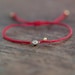 Red String Bracelet With Charm, 0.06 Ctw. Diamond Braided Bracelet in ...