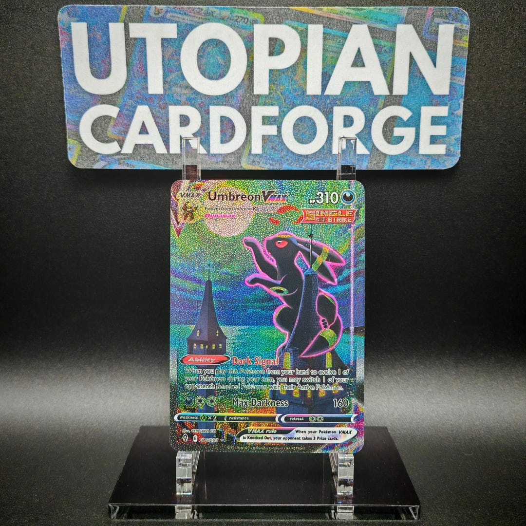 Umbreon VMAX Alt Art • Handmade PROXY/ORICA • Evolving Skies 215 • With ...