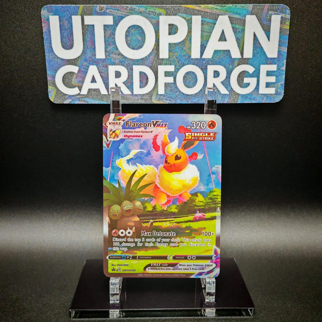 Flareon VMAX Alt Art • Handmade PROXY/ORICA • Evolving Skies Swsh 180 ...