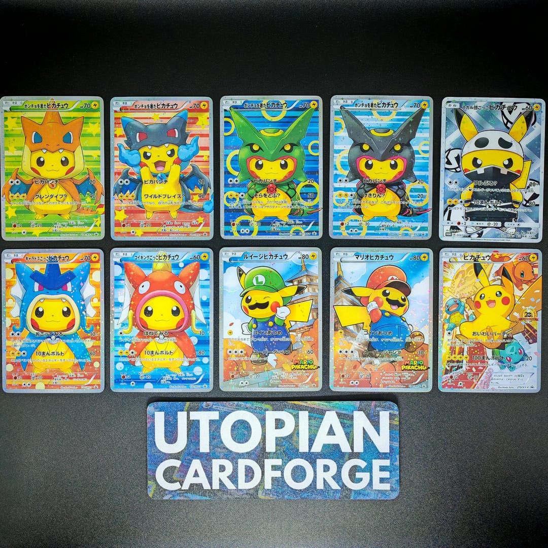 Poncho-wearing Pikachu 10 Cards Bundle • Handmade Proxy/orica ...