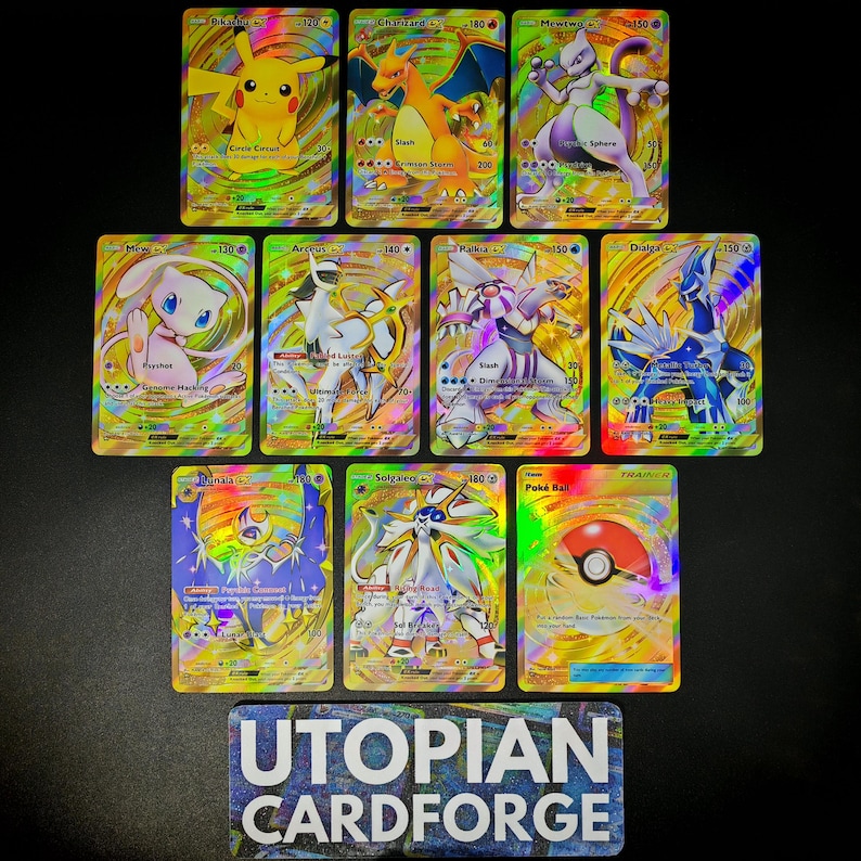 Gold Rare 10 Cards Bundle Pocket TCG • Handmade Proxy/orica • 10 Cards ...