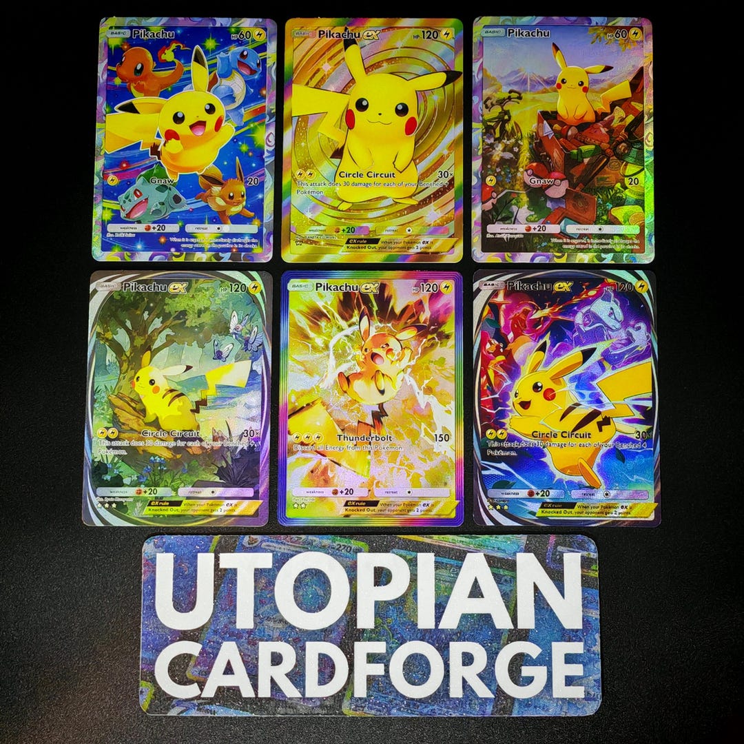 Pocket TCG Pikachu Art Rares • Handmade Proxy/orica • 6 Cards Bundle ...
