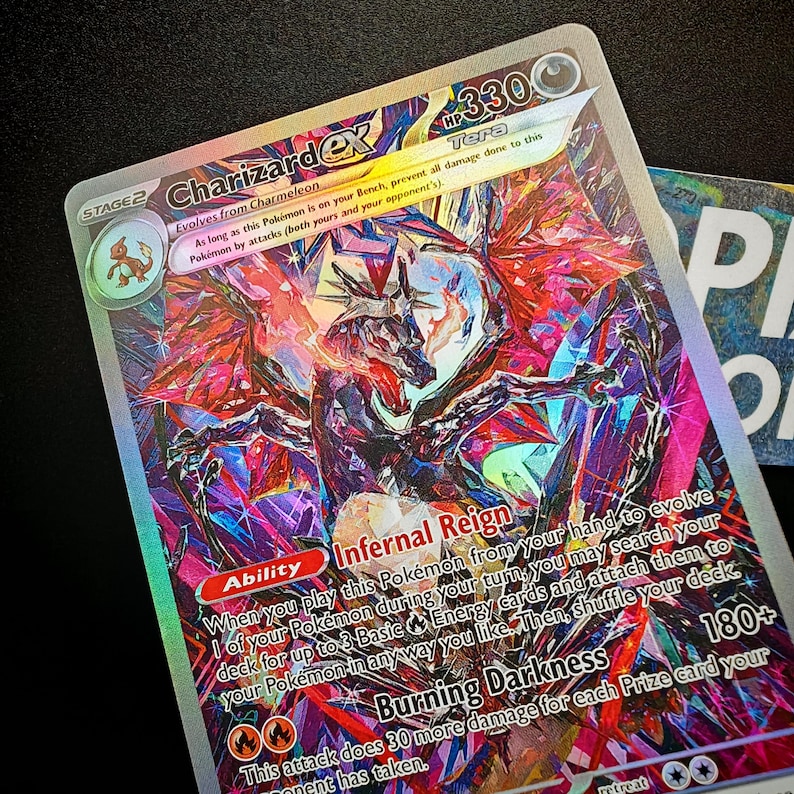 Charizard Ex Shiny • Handmade PROXY/ORICA • Paldean Fates 234 • Rainbow ...
