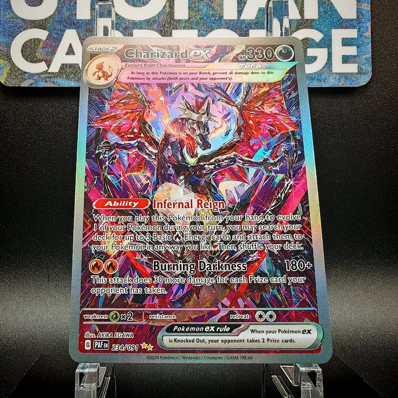 Charizard Ex Shiny • Handmade PROXY/ORICA • Paldean Fates 234 • Rainbow ...