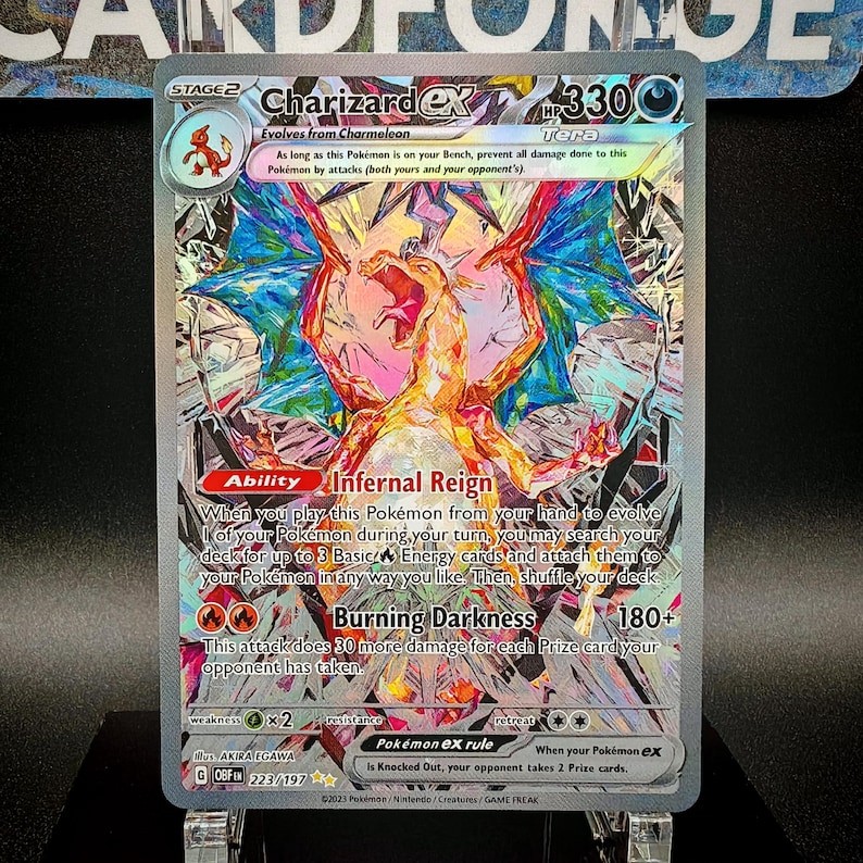 Charizard EX Teracristal• Handmade PROXY/ORICA • Obsidian Flames 223 ...