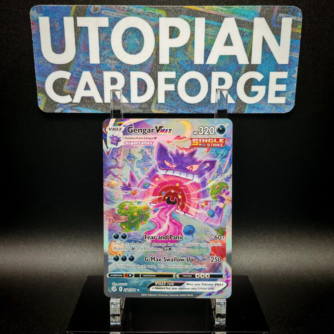 Gengar VMAX Alternative Art • Handmade PROXY/ORICA • Fusion Strike 271 ...