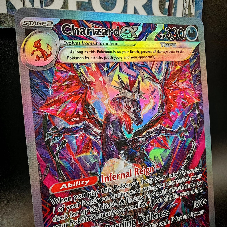 Charizard Ex Shiny • Handmade PROXY/ORICA • Paldean Fates 234 • Rainbow ...