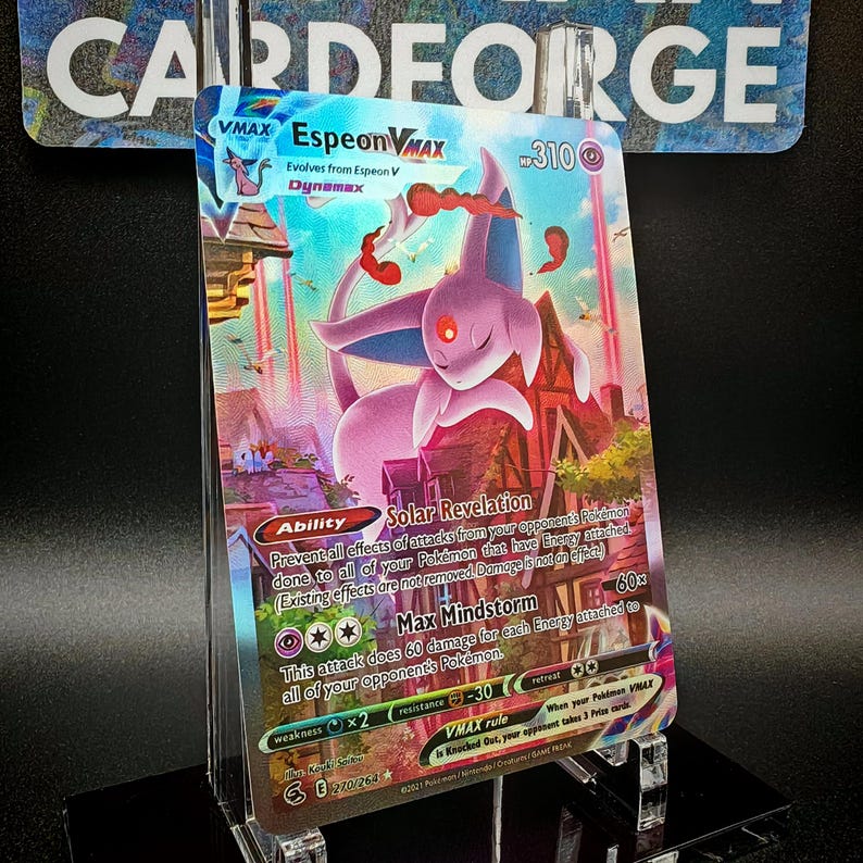 Espeon VMAX Alt Art • Handmade PROXY/ORICA • Fusion Strike 270 • With ...