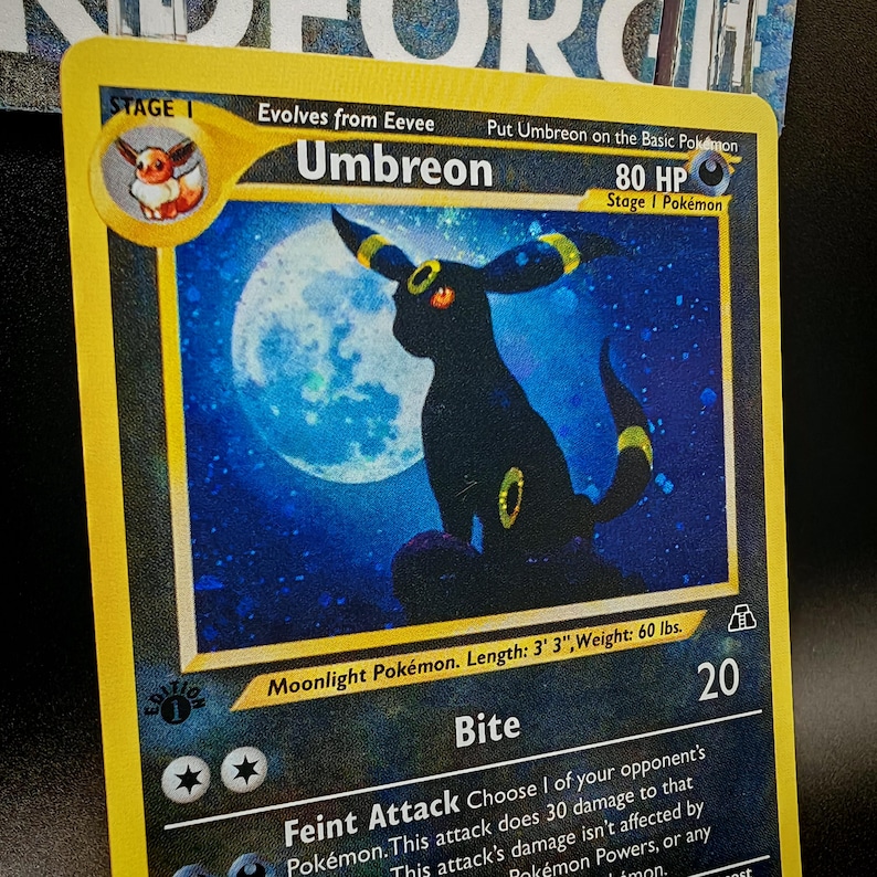 Umbreon Holo Rare • Handmade PROXY/ORICA • Neo Discovery 14 • Rainbow ...