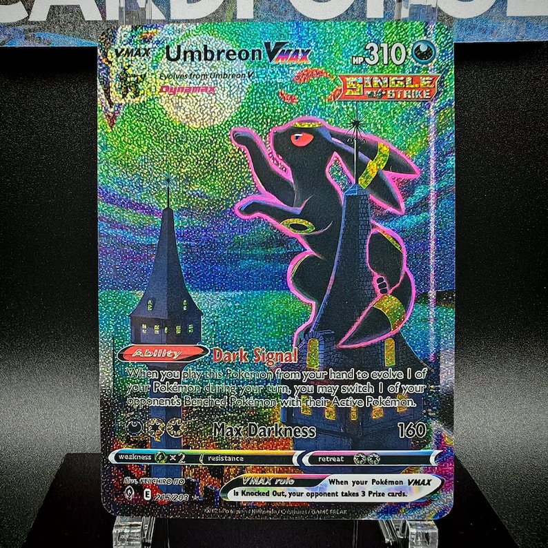 Umbreon VMAX Alt Art • Handmade PROXY/ORICA • Evolving Skies 215 • With ...