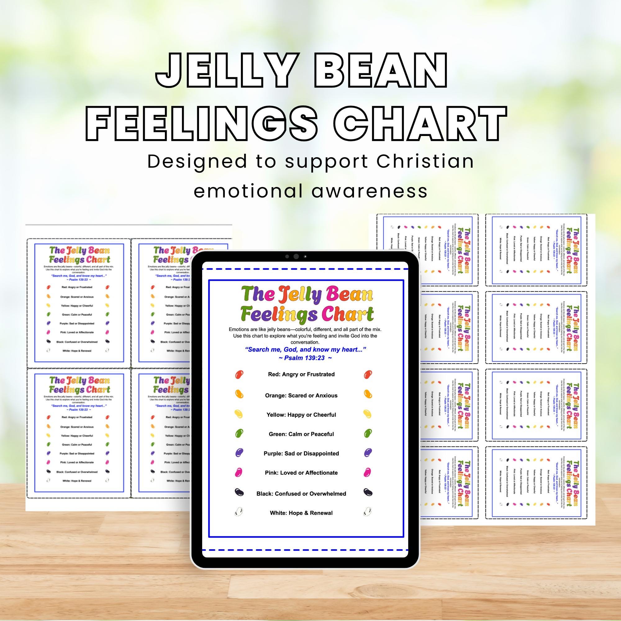 Jelly Bean Feelings Chart Christian Emotions Printable for Kids Faith ...