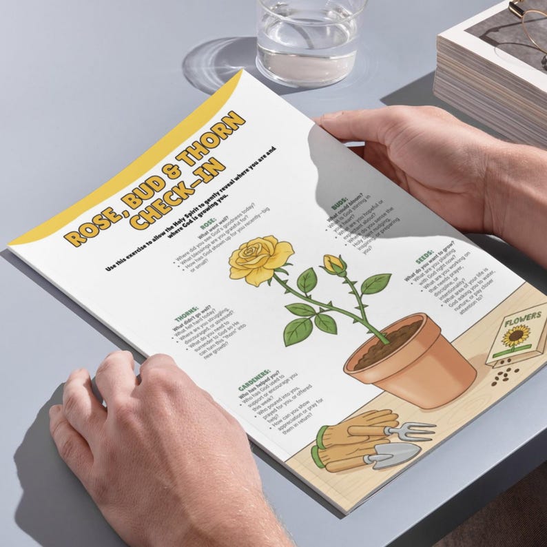 Rose Bud Thorn Check in Printable Christian Counseling Tool Emotional ...
