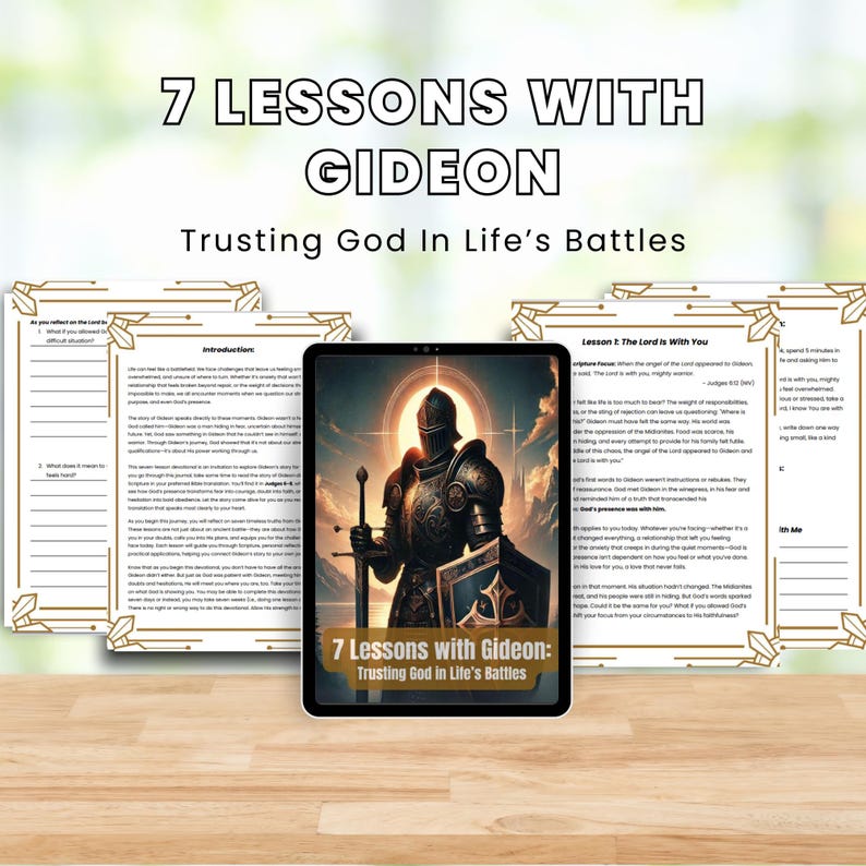 7 Lessons With Gideon Trusting God in Life’s Battles Christian Devotional Journal Faith-based ...