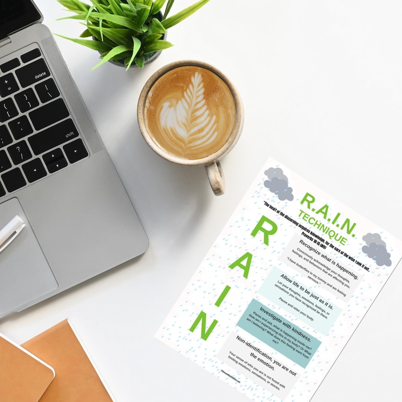 Christian RAIN Technique Worksheet for Emotional Healing Faith Based ...