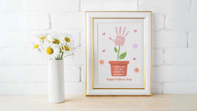 Mother’s Day Handprint Craft Printable Kids Gift DIY Keepsake for Mom ...