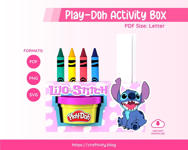 Play-doh Activity Box | SVG, PNG, JPG & Pdf | Instant Download ...