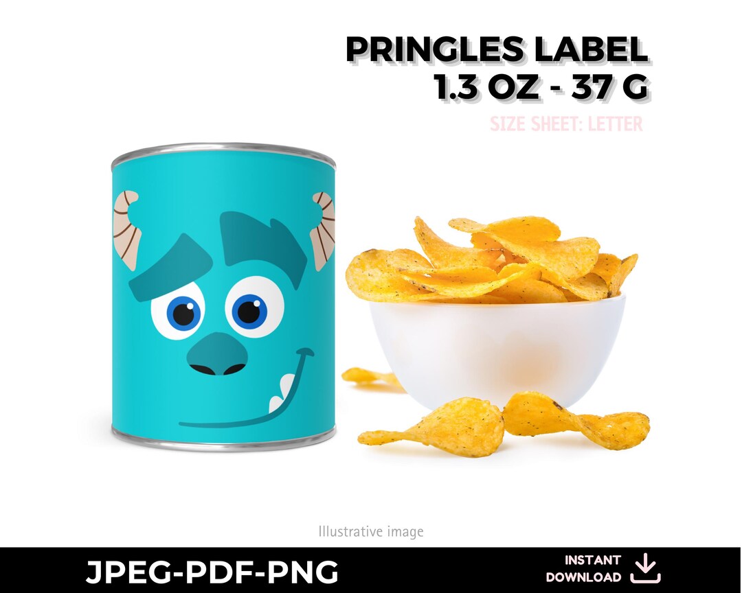 Pringles 1.3 Oz / 37g Can Label | Printable PDF, PNG & JPEG Files ...