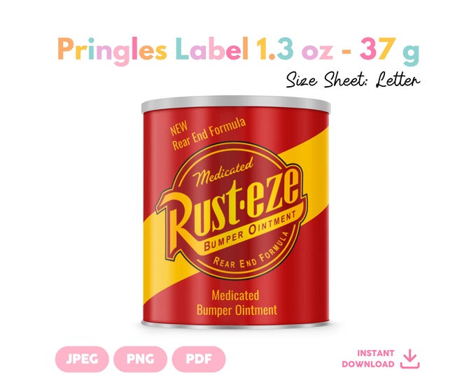 Pringles 1.3 Oz / 37g Can Label | Printable Pdf, Png & Jpeg Files ...