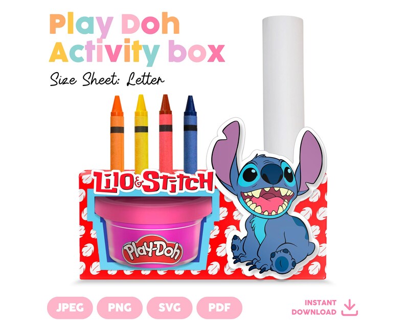 Play-doh Activity Box | SVG, PNG, JPG & Pdf | Instant Download ...