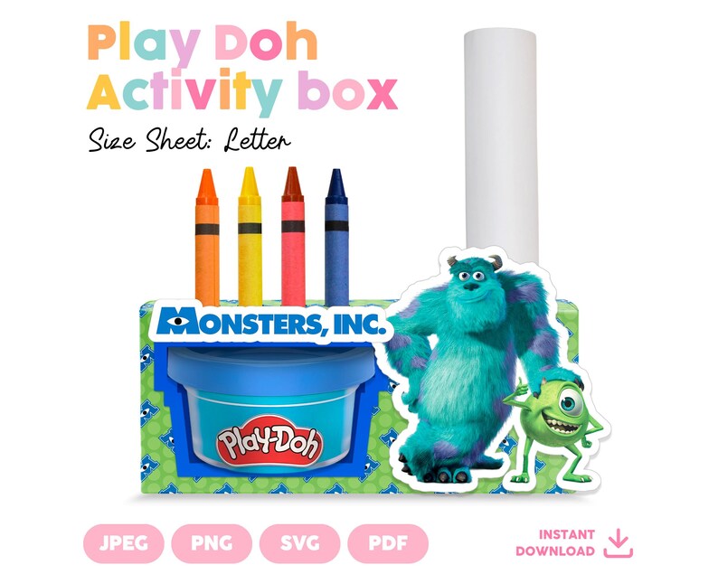 Play-doh Activity Box | SVG, PNG, JPG & Pdf | Instant Download ...