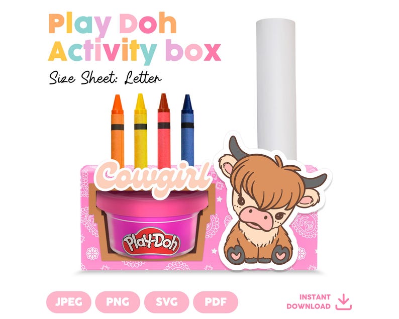 Play-doh Activity Box | SVG, PNG, JPG & Pdf | Instant Download ...