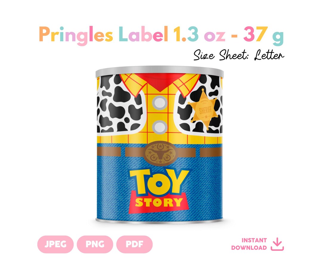 Pringles 1.3 Oz / 37g Can Label | Printable PDF, PNG & JPEG Files | Toy ...