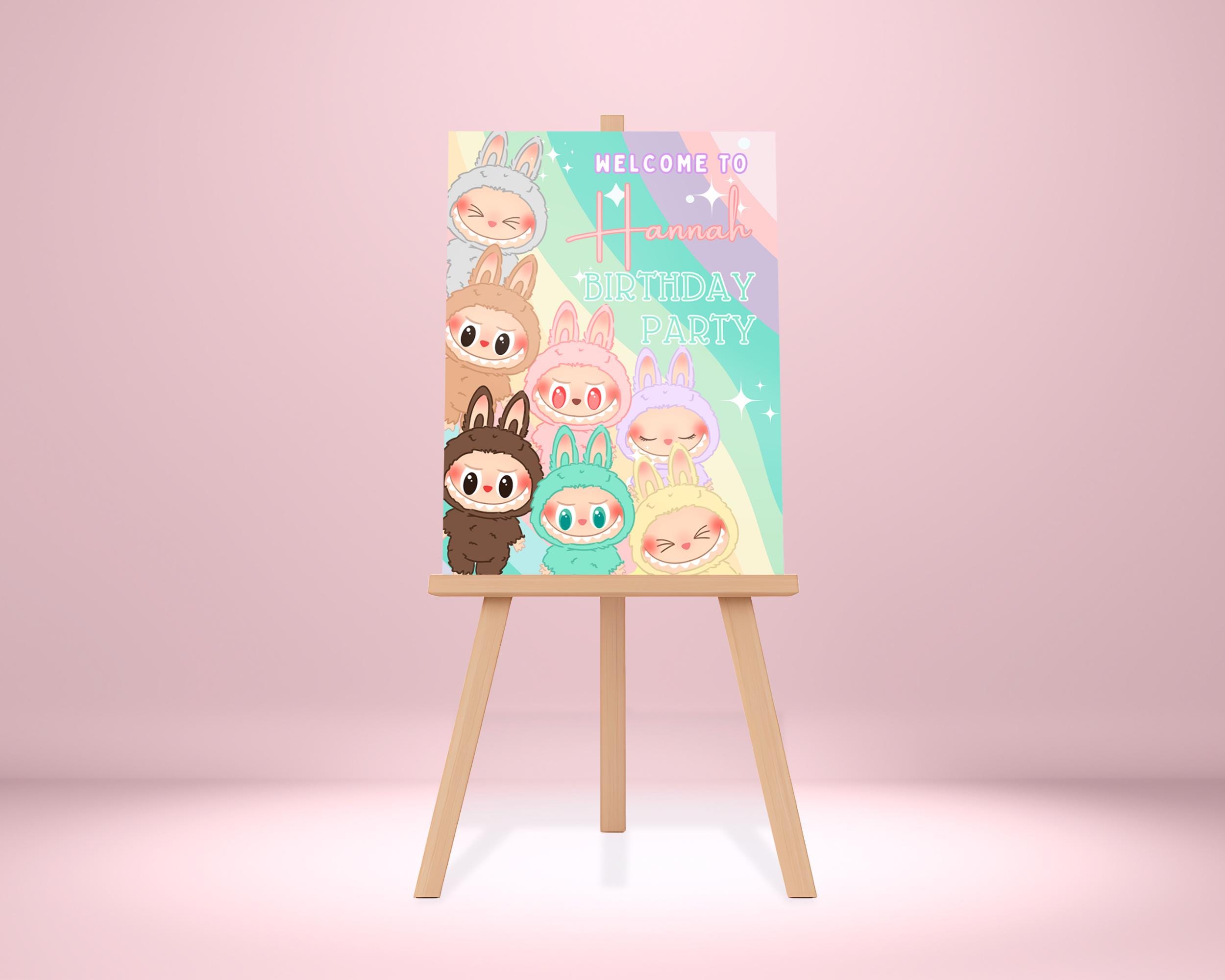 Editable Welcome Sign | Canva Template | 3 Sizes | Labubu | LS-01 - Etsy