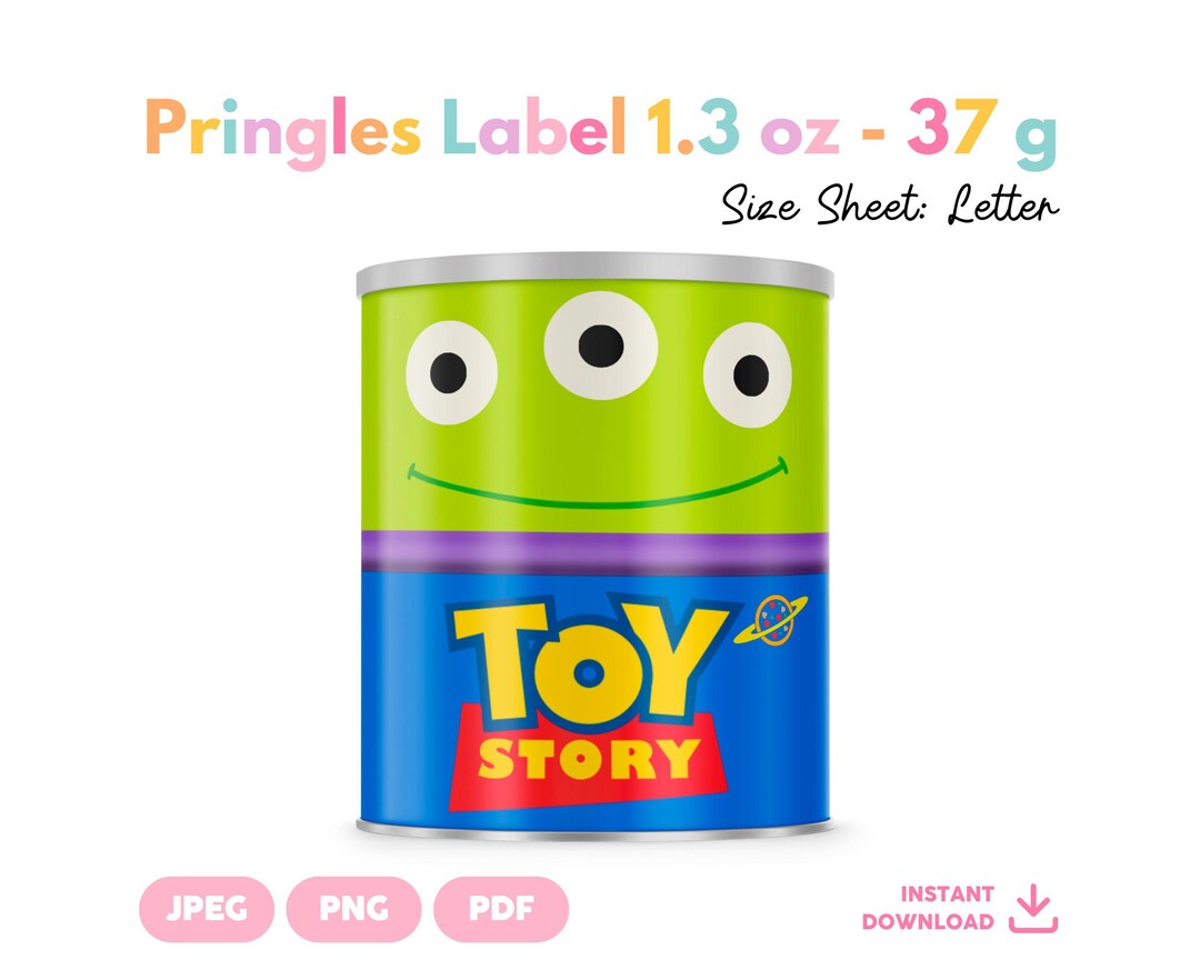 Pringles 1.3 Oz / 37g Can Label | Printable PDF, PNG & JPEG Files | Toy ...