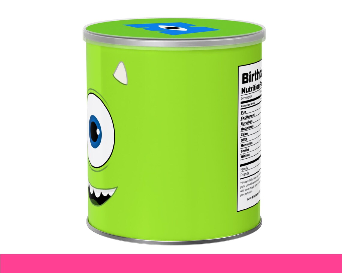 Monster Inc Pringles Label Template Bundle | Sulley Mike Scream ...