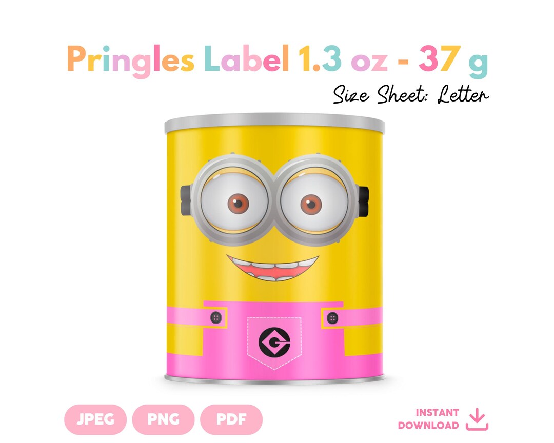 Pringles 1.3 Oz / 37g Can Label | Printable PDF, PNG & JPEG Files ...