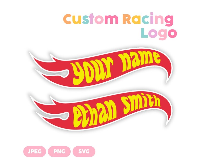 Custom Racing Logo | SVG | PNG | JPG | Racing Theme Party - Etsy