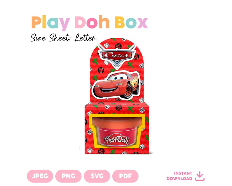 Play-doh Box | SVG, PNG, JPG & Pdf | Instant Download | Printable ...