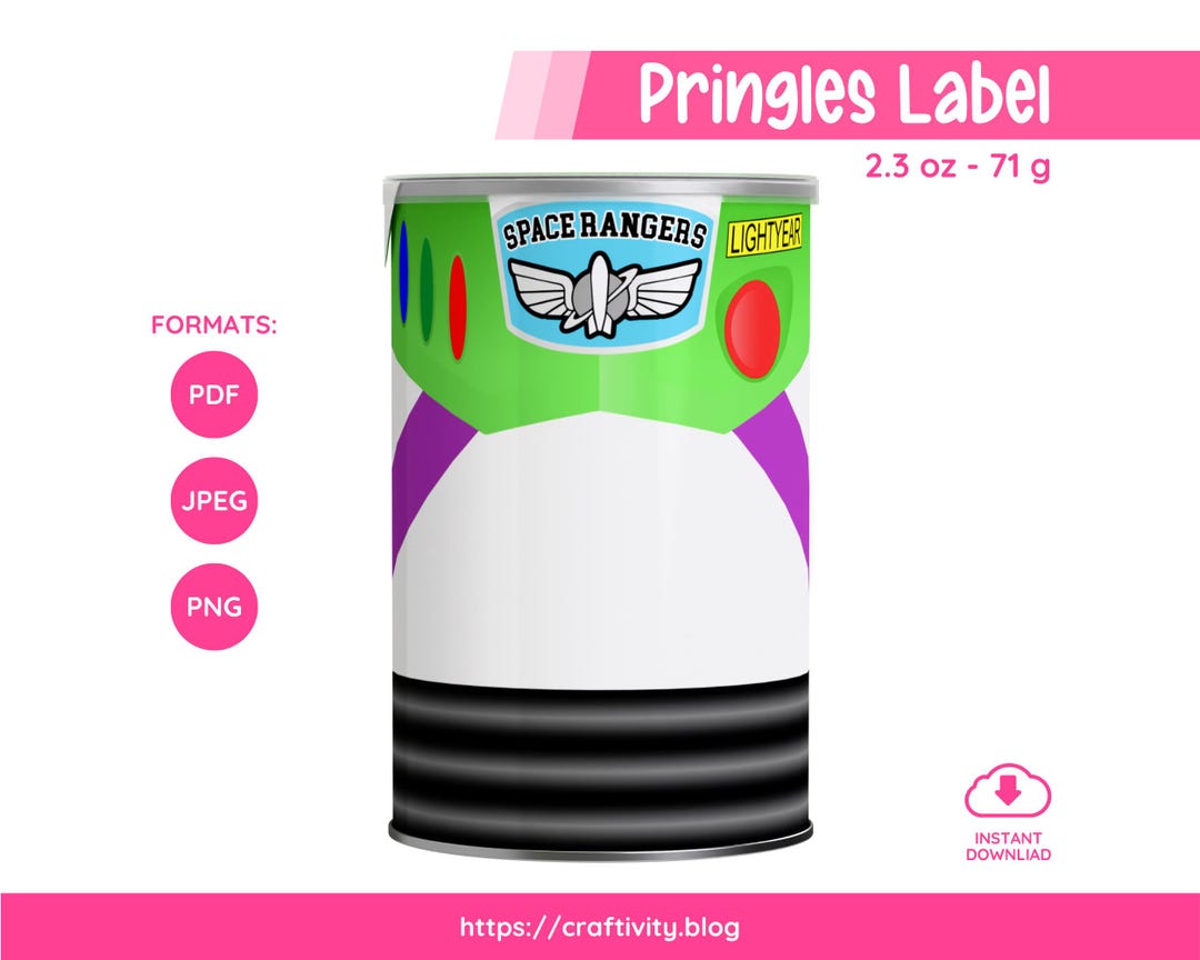 Toy Story Pringles Can Label Template | Buzz Lightyear Printable Chip ...