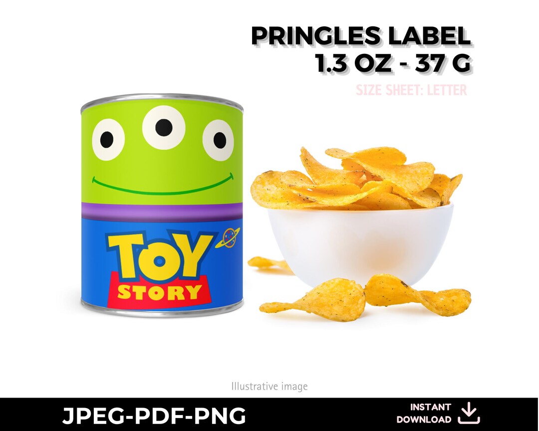 Pringles 1.3 Oz / 37g Can Label | Printable PDF, PNG & JPEG Files | Toy ...