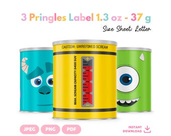 Pringles 1.3 Oz / 37g Can Label | Printable PDF, PNG & JPEG Files ...