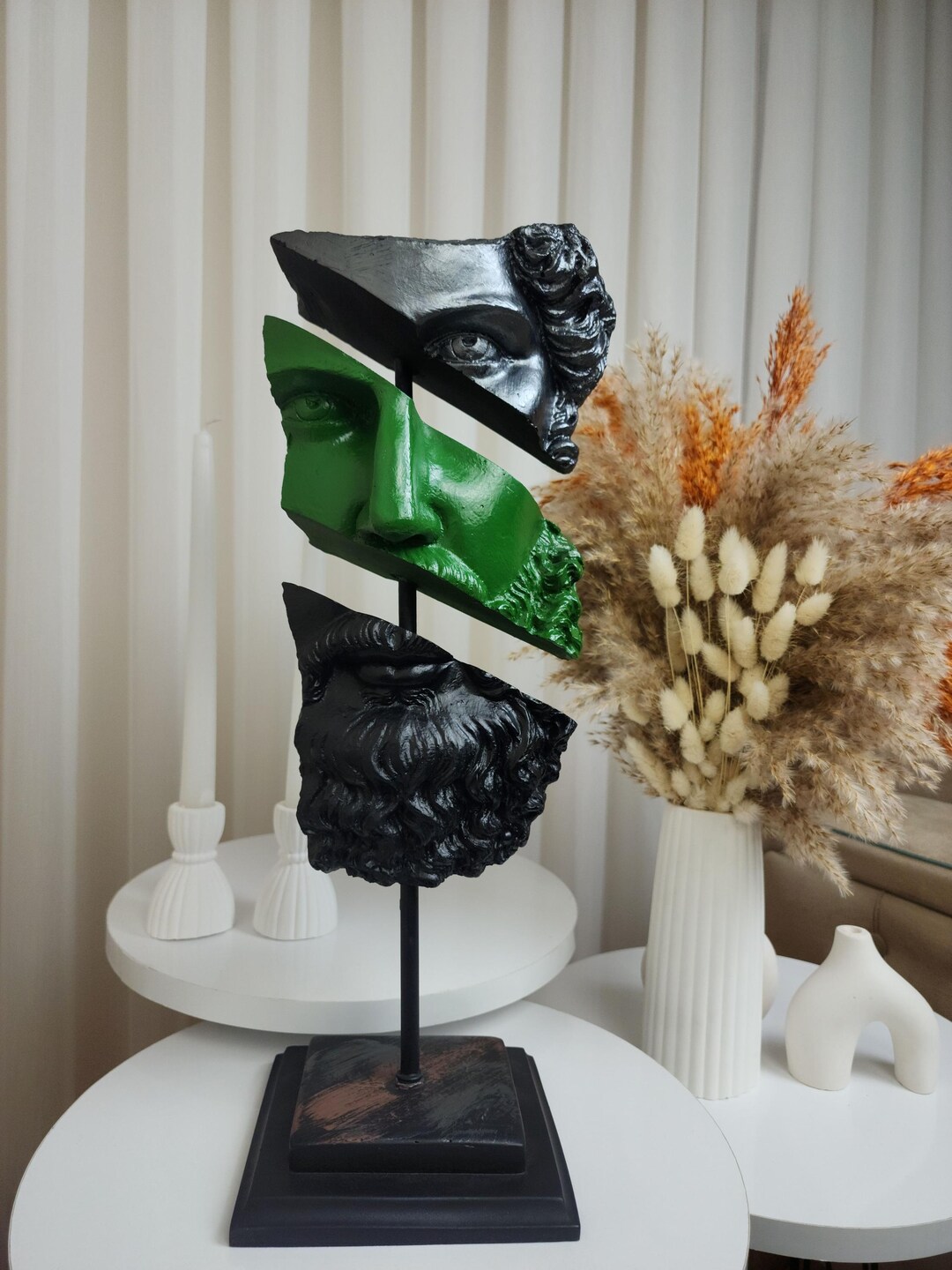 Decorative Severed Face Greek God Poseidon Figurine - Etsy