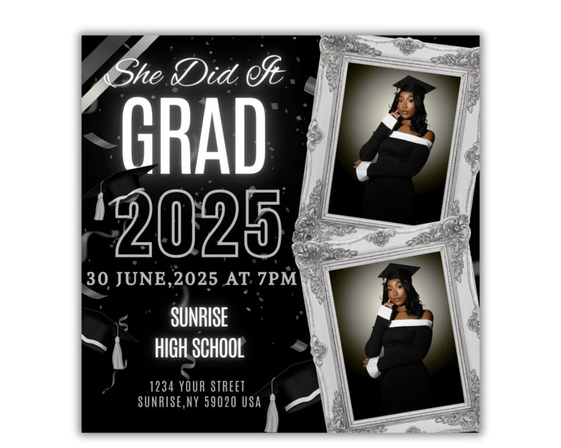 Graduation Party Flyer, Grad Party, Graduation Flyer, Grad Bash ...