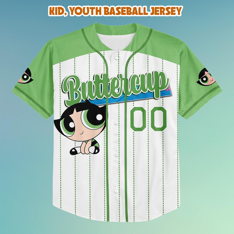 Personalized the Powerpuff Girls Buttercup Baseball Jersey, Buttercup ...