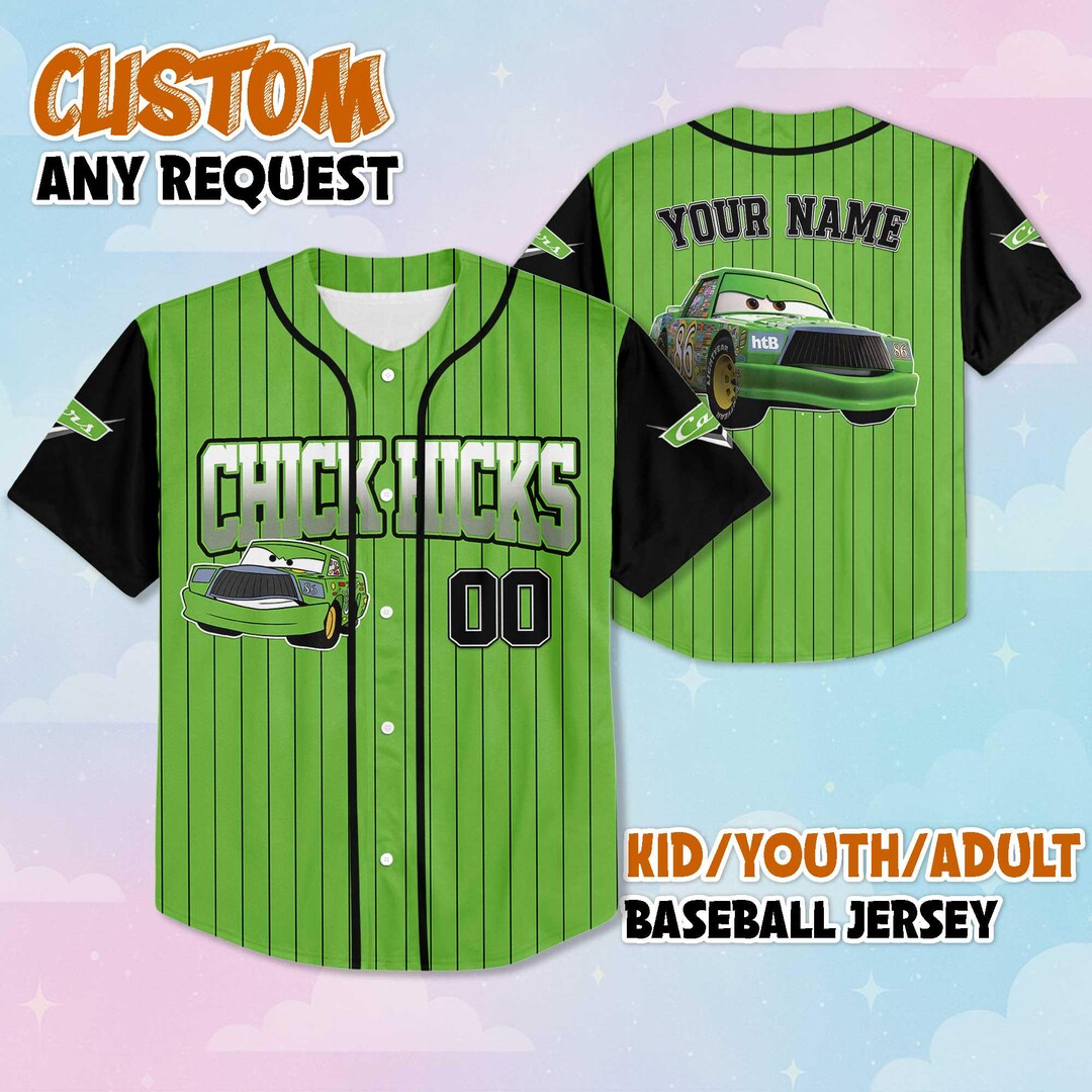 Custom Chick Hicks Baseball Jersey, Disney Cars Chick Hicks Shirt, Cars ...