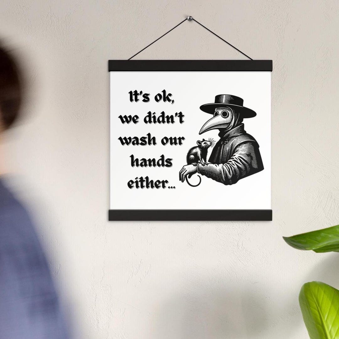 Funny Restroom Sign, Plague Doctor, Humorous Bathroom Décor, Mideval ...