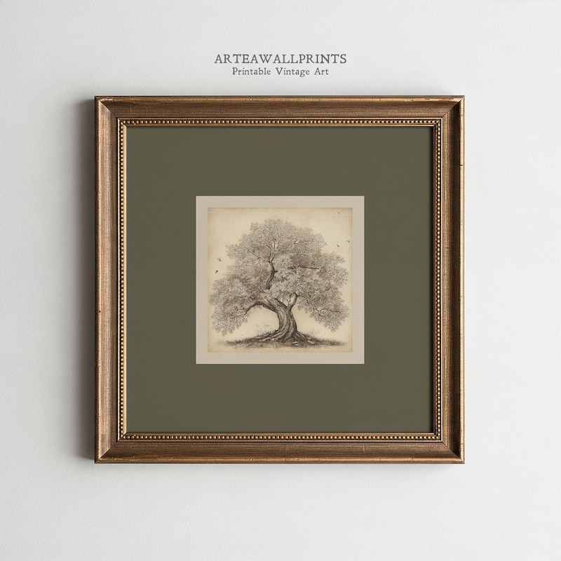 Oak Tree Print - Etsy