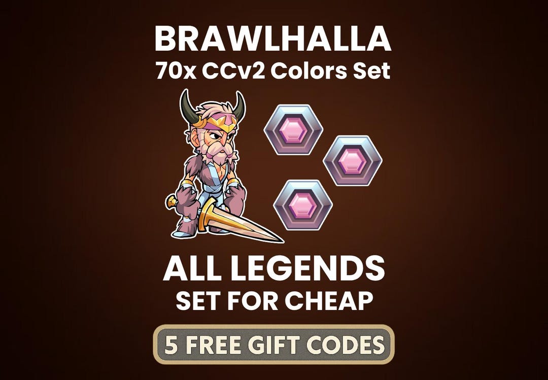 Brawlhalla Community Color V2 Codes: Full Legends Set + Bonus - Etsy