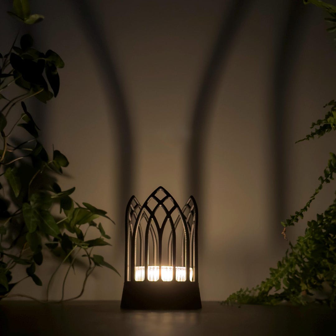 Gothic Tealight Lantern: Elven Style Shadow on the Wall, Size Medium - Etsy