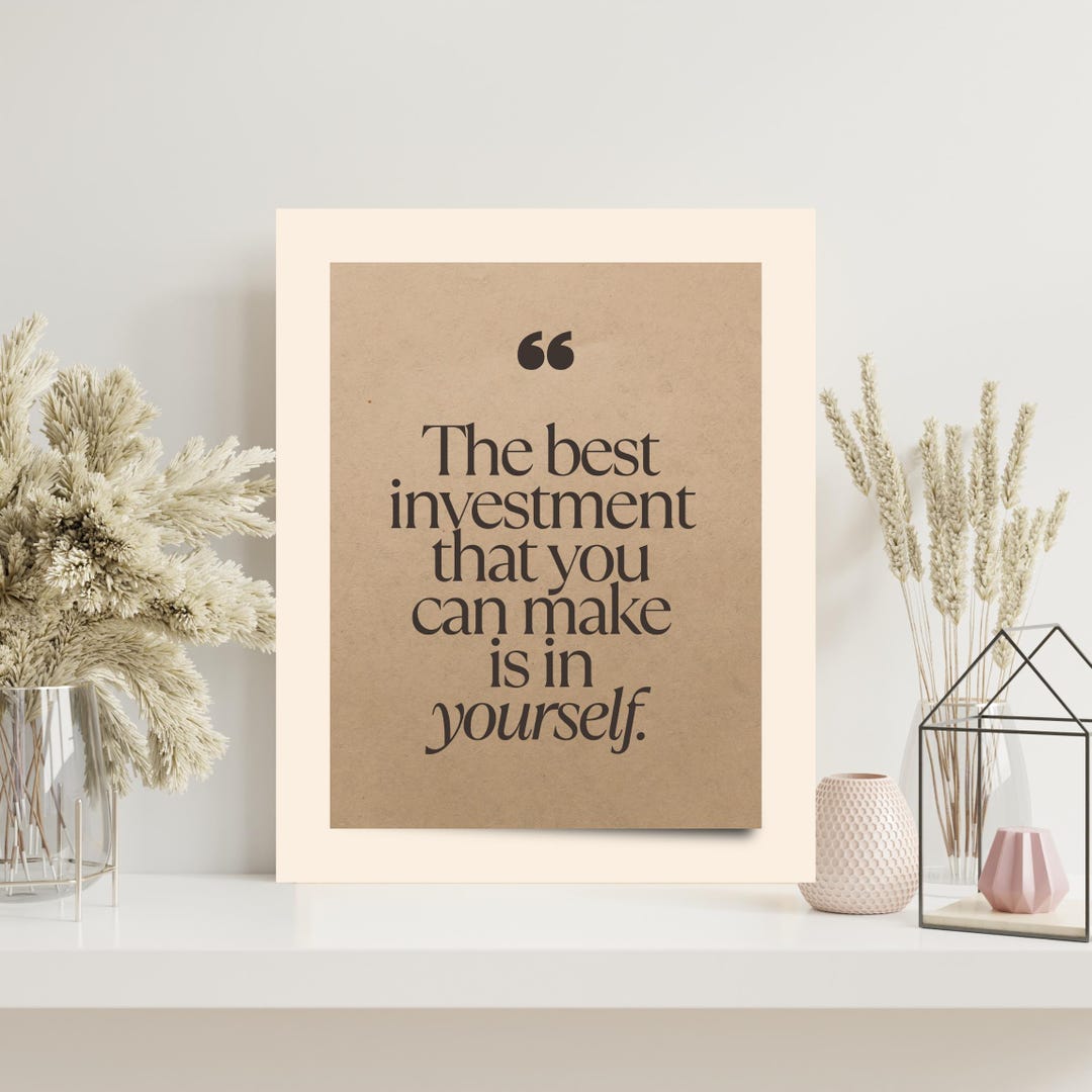 Motivational Wall Art Set – 5 Printable Quote Posters | Digital ...