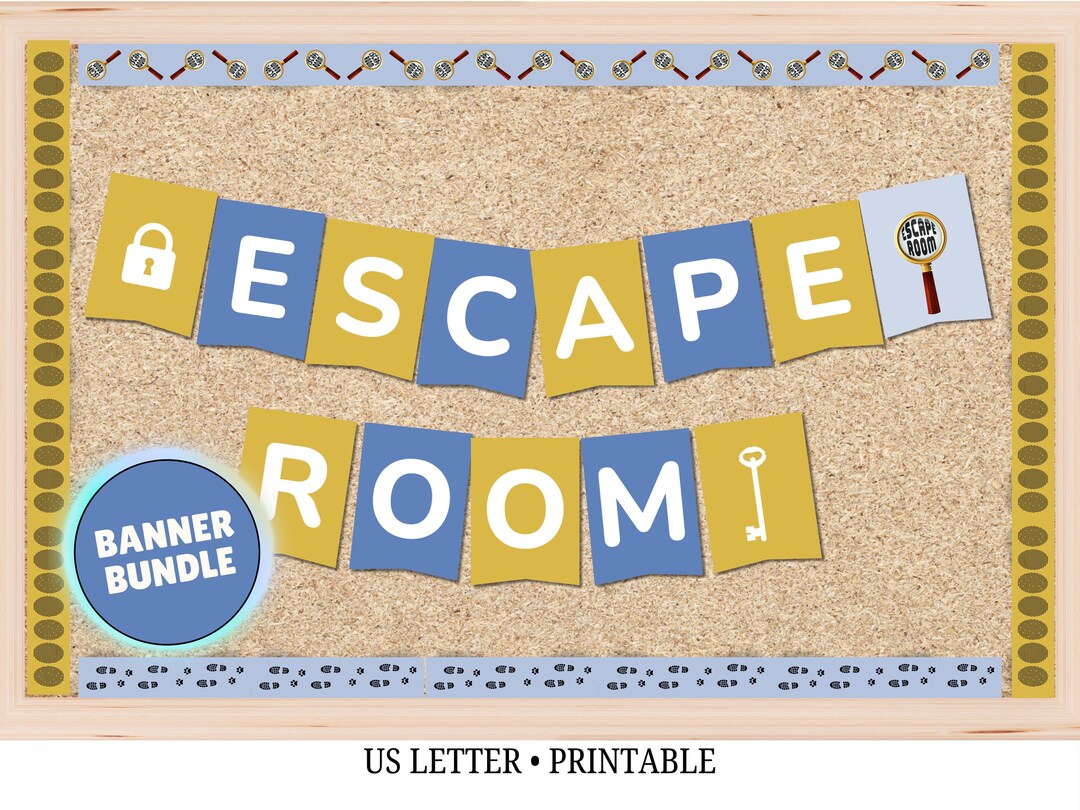 Escape Room Printable Banner, Bulletin Board Decor (PDF Download) - Etsy