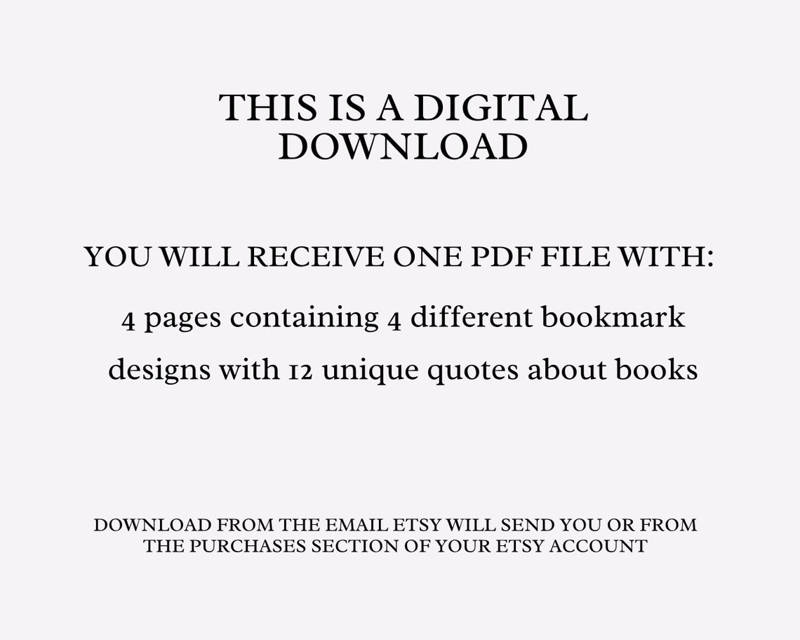 Printable Book Club Bookmark Set: Reading Journal, Book Review (PDF ...