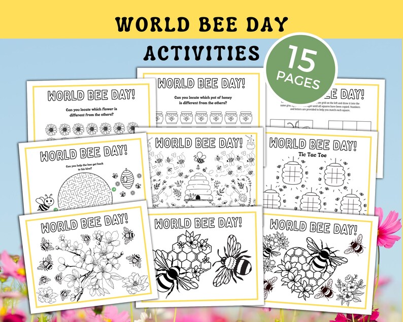 World Bee Day Activities | Games & Coloring Pages | World Bee Day ...