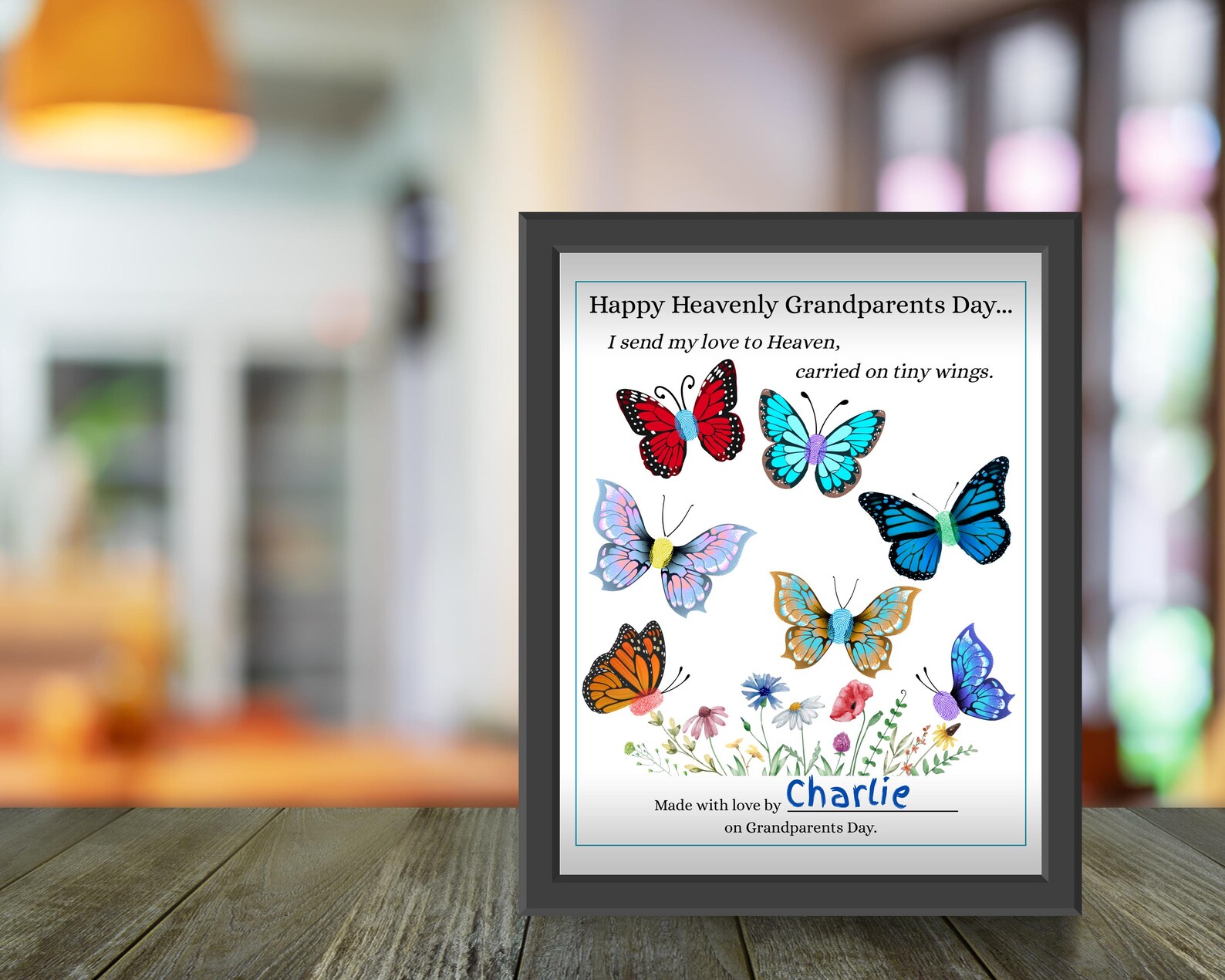 Heavenly Grandparents Day Fingerprint Keepsake, Memorial Craft (PDF) - Etsy