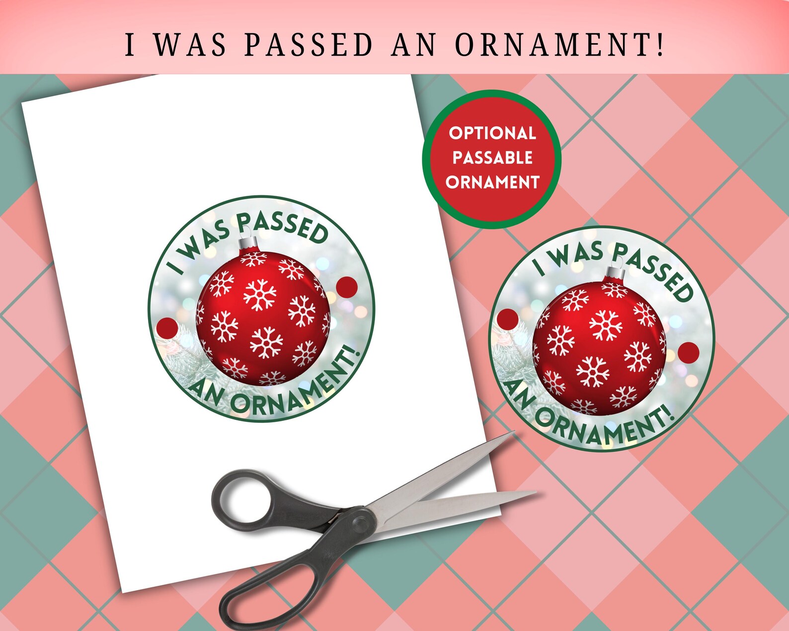 Pass the Ornament Christmas Game: Rhyming Party Activity (printable PDF ...
