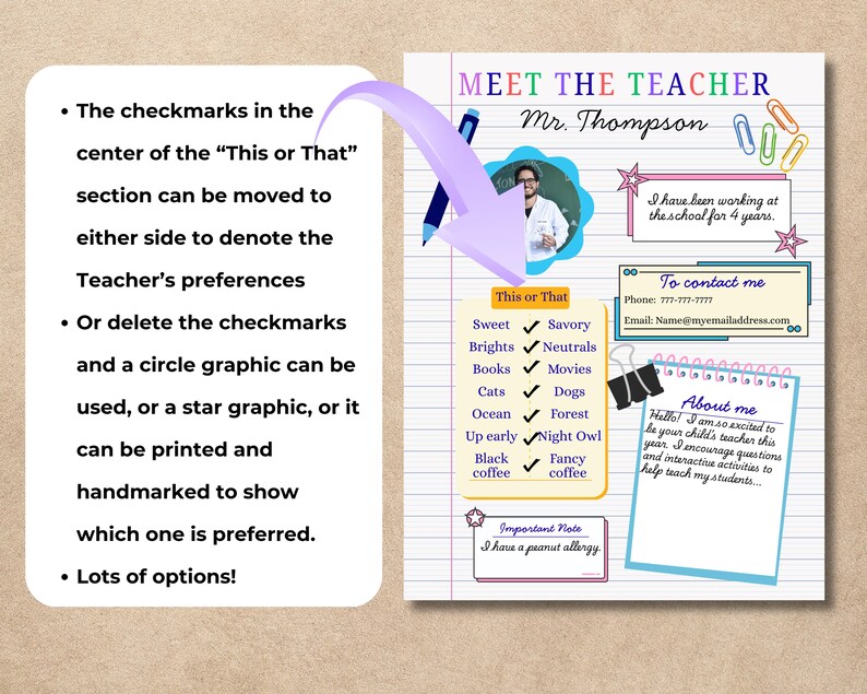 Editable Meet the Teacher Template: Back to School Newsletter (A4 & US ...